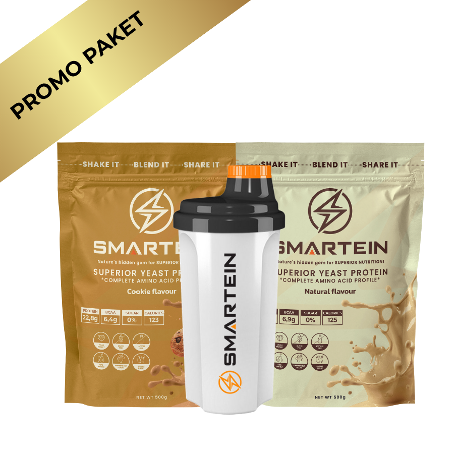 Smartein Protein 2×500g + Šejker – Ukusi po izboru – Dobrobit
